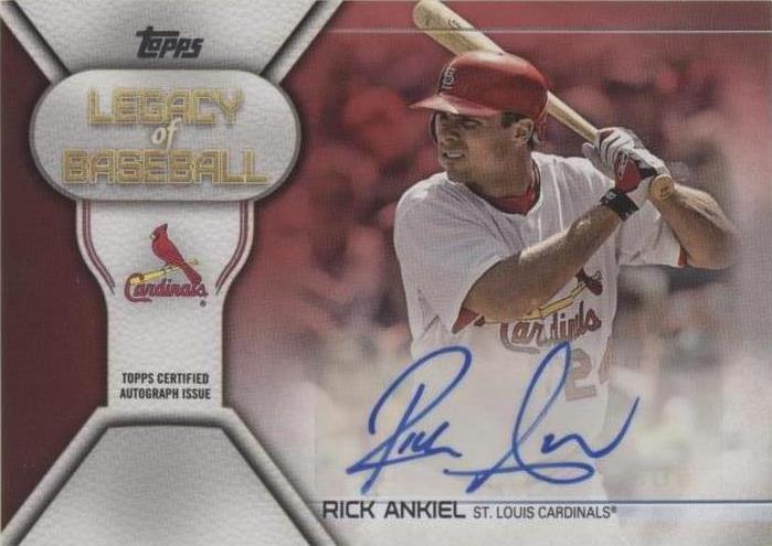 2019 Topps - Legacy of Baseball Autographs Rick Ankiel #LBA-RA Red /25 ...