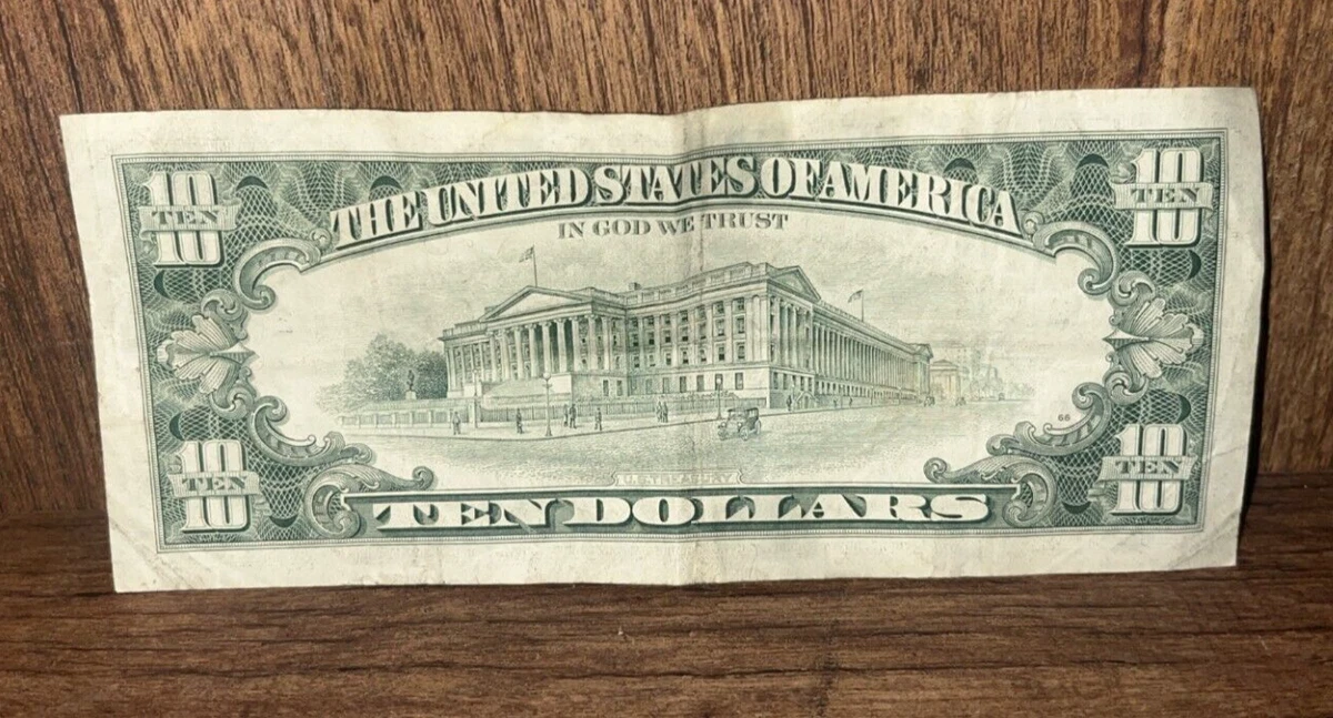 10 Dollar Bill Back