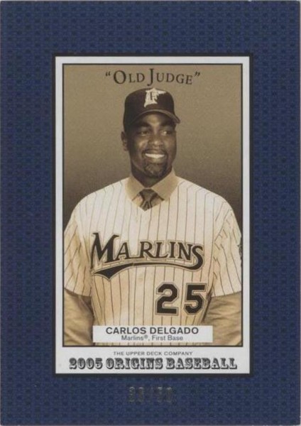 2005 Upper Deck Origins - Old Judge Blue #85 Carlos Delgado /50 for ...