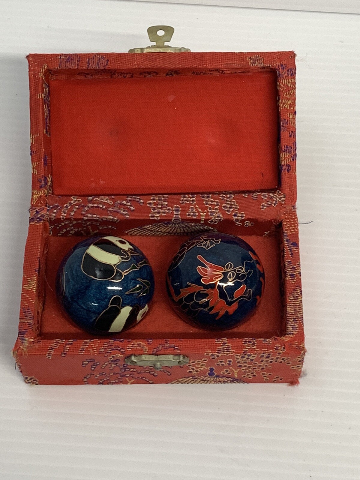 Panda Dragon Health Balls Stress Cloisonné Chinese Ball Baoding Brocade ...