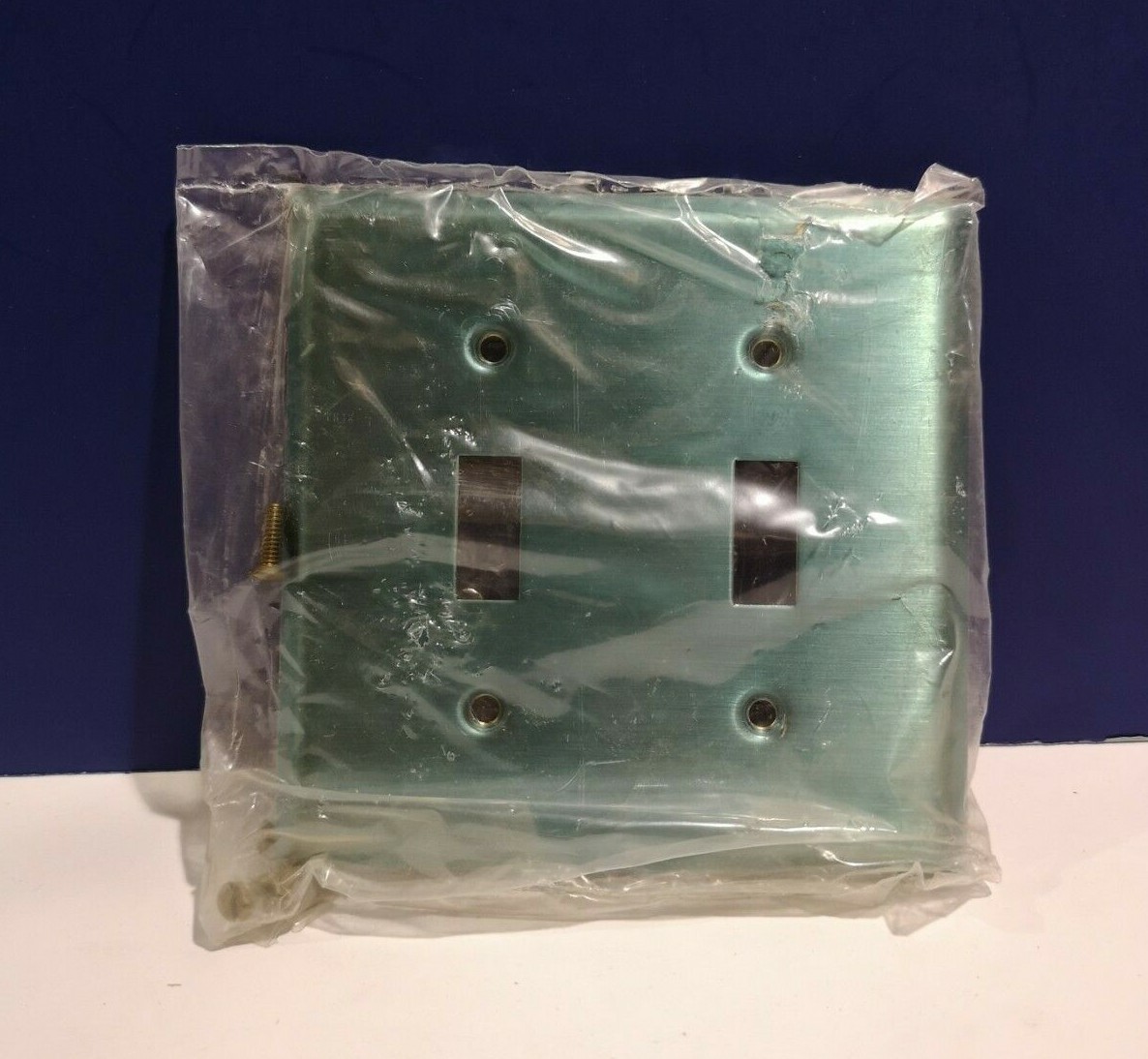 LEVITON SATIN BRASS 2G Standard Toggle Light Switch Wall Plate Cover ...