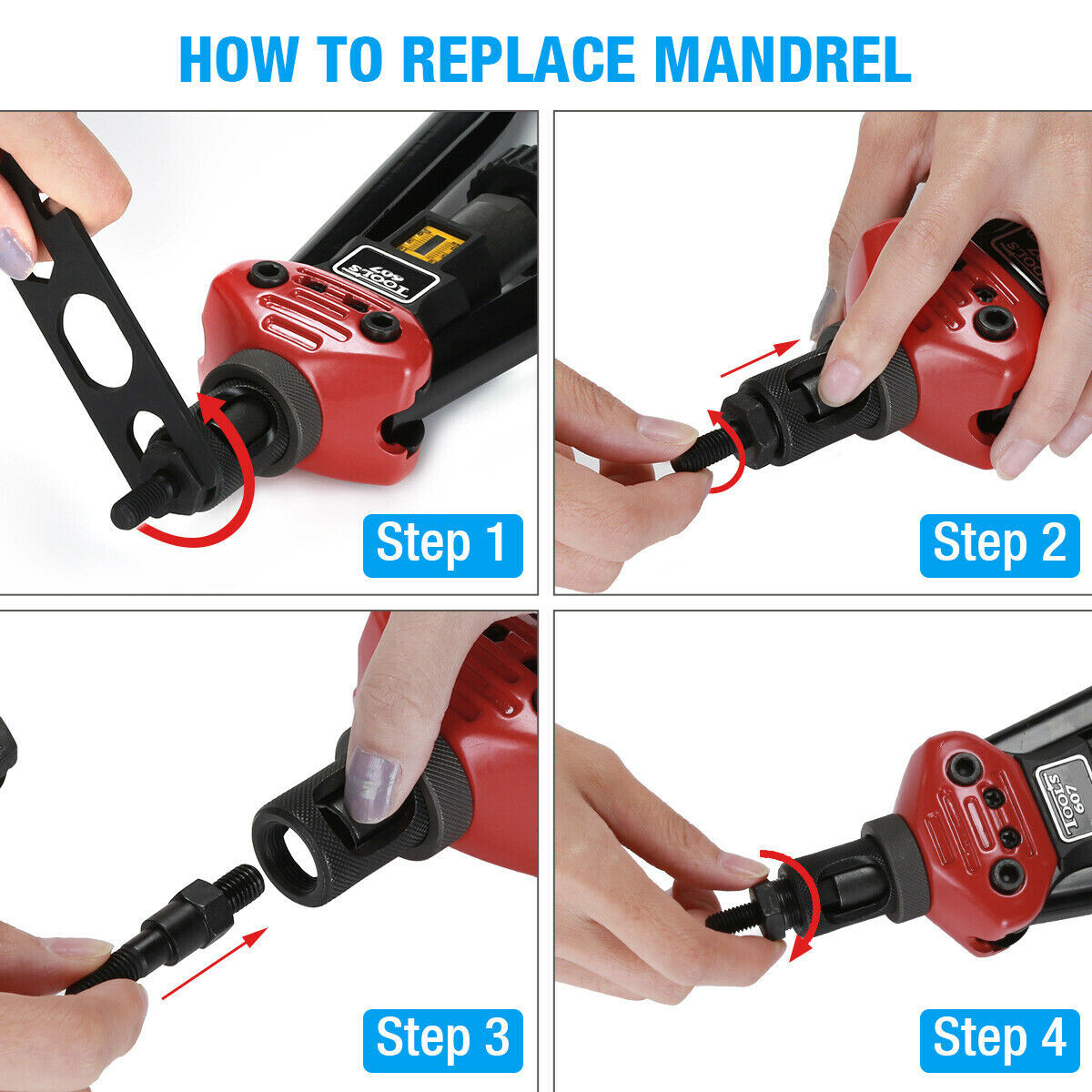 16" Rivet Gun Kit Rivnut Thread Setting Tool Nut Setter NutSert+120/900 ...