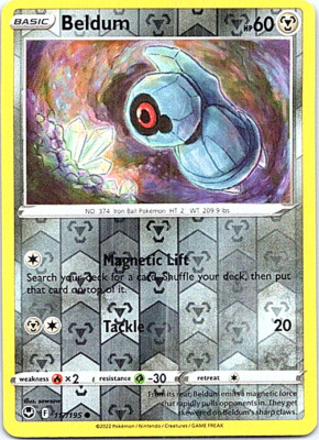 Beldum 117/195 Pokemon Silver Tempest Reverse Holo Light Play | eBay