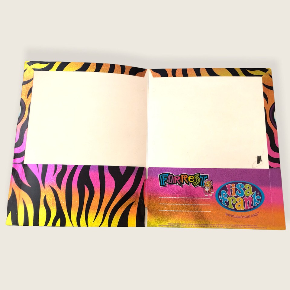 Lisa Frank Forrest Tiger Folder 3 Ring 2 Pocket Unpunched 2002 | eBay