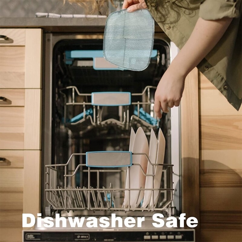 Splatter Shield Air Fryer Pad Square Non-stick Silicone Air Fryer Pads ...