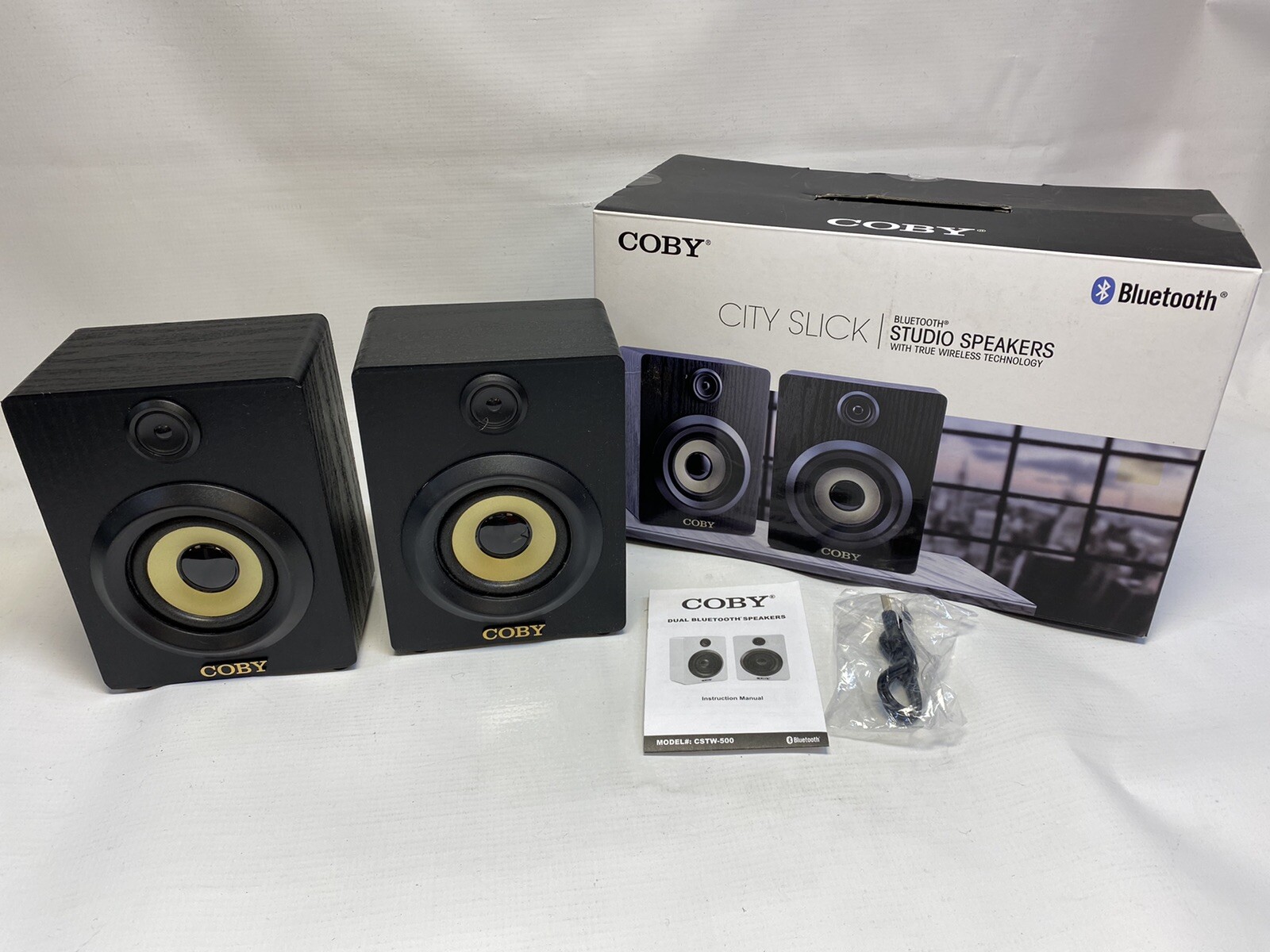 Coby CSTW-500-BLK Bluetooth Speakers with True Wireless Technology ...