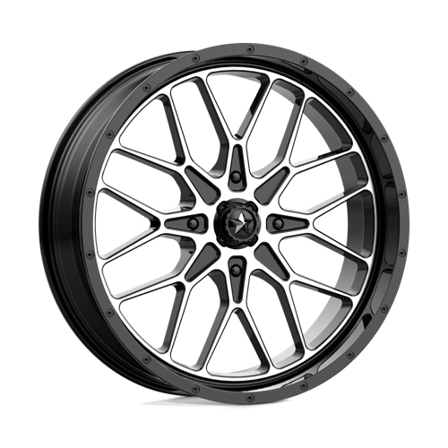 MSA Offroad Wheels M45 Portal 18x7 4x156 0mm Gloss Black Machined Wheel ...
