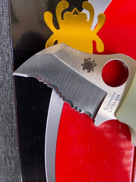 Spyderco Dodo Blade HQ CPM-M4 Natural Jade G10 Scales Made in USA for ...