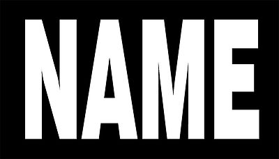 CUSTOM WHITE ON BLACK CALL SIGN PATCH PCX 3.5” X 2” WITH VELCRO® BRAND ...