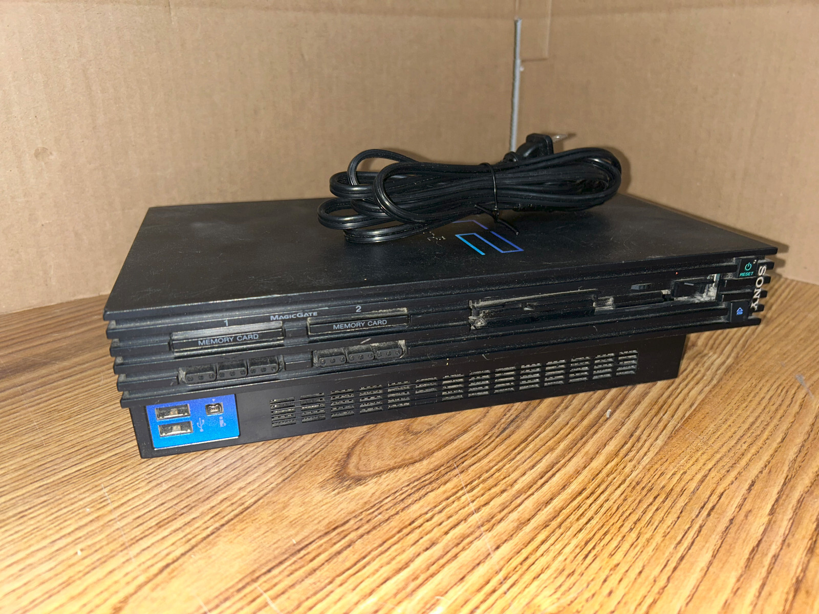 Sony PlayStation 2 PS2 Fat Black Console SCPH-39001 *POWER CORD ...