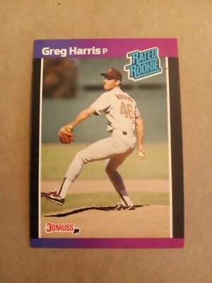 1989 Donruss #34 Greg W. Harris RR RC Rookie San Diego Padres | eBay