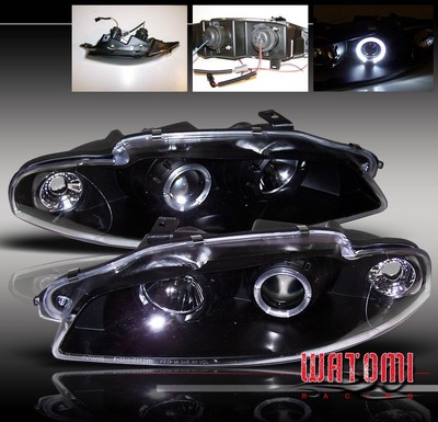 97 98 99 MITSUBISHI ECLIPSE PROJECTOR HEADLIGHTS BLACK | eBay