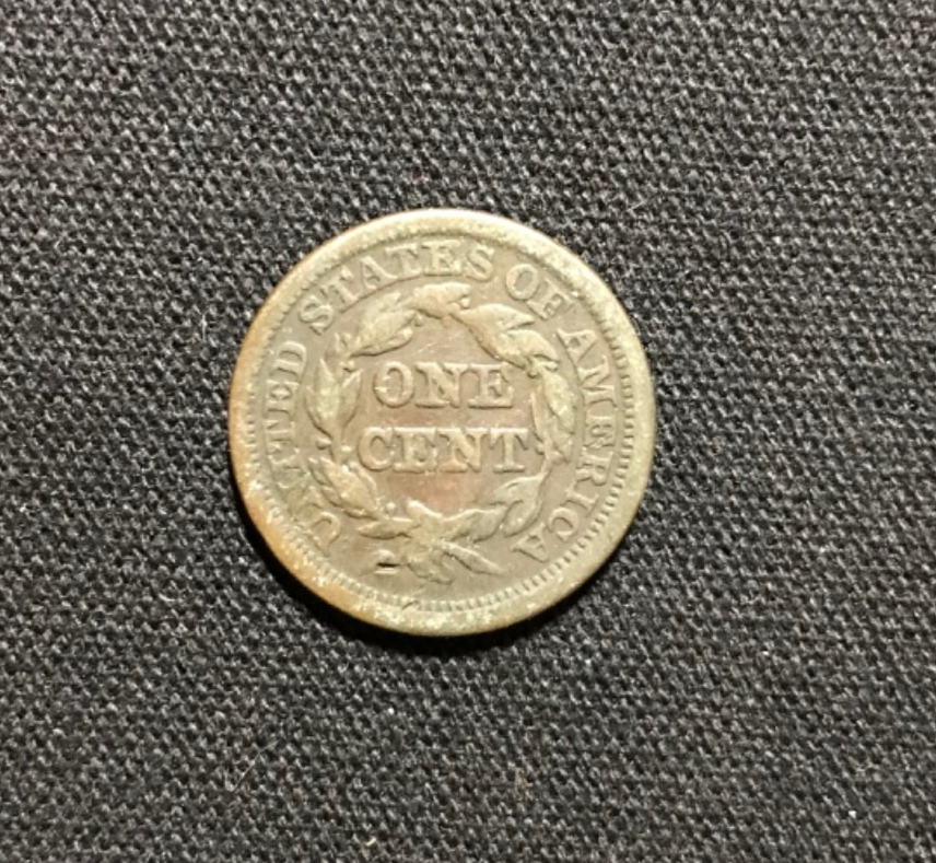 1844 US Braided Hair Large One Cent coin | eBay