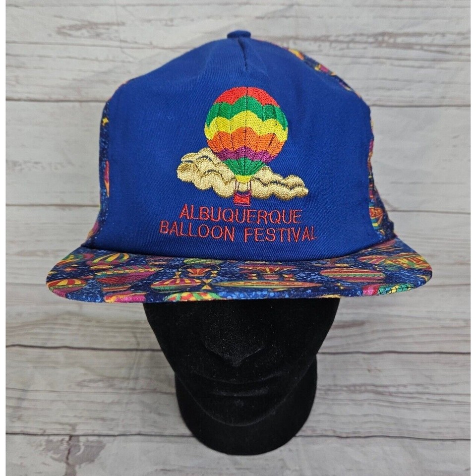 Vtg Albuquerque Balloon Festival Cap Hat Strapback Impressions All Over ...