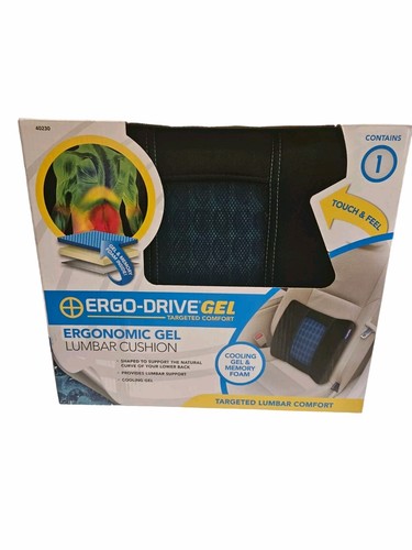 Ergo-Drive Gel Ergonomic Gel Lumbar Cushion Cooling Gel & Memory Foam ...