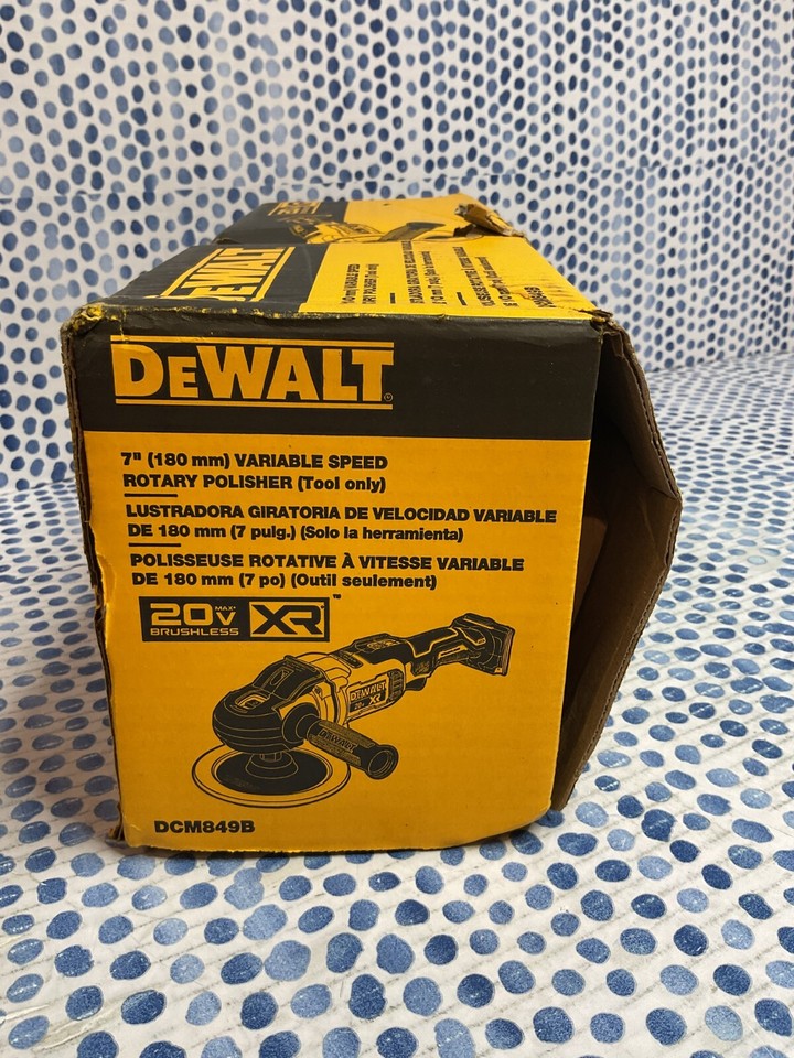 DEWALT 20V XR Cordless Polisher, 7-Inch, 180 mm, Tool Only (DCM849B ...