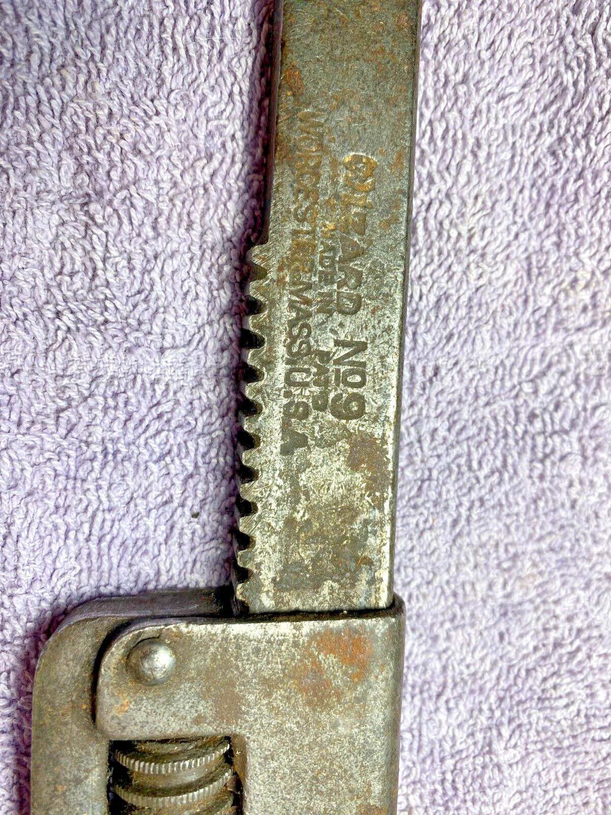 Vtg WIZARD NO. 9 Pat'd Adjustable Wrench. Made in Worcester, Mass. U.S ...