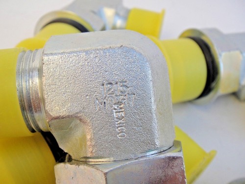 LOT OF 6 PARKER 1215 - 1-1/6X7/8 MALE O RING BOSS 90º STRAIGHT TREAD ...