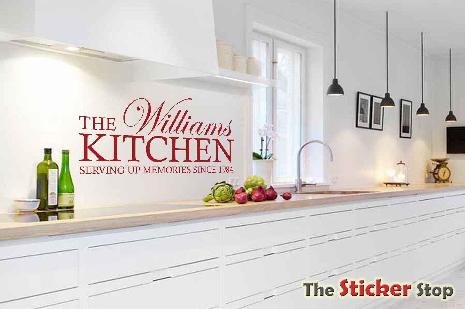 PERSONALISED SERVING MEMORIES KITCHEN DINING WALL STICKER DECAL VINYL ...