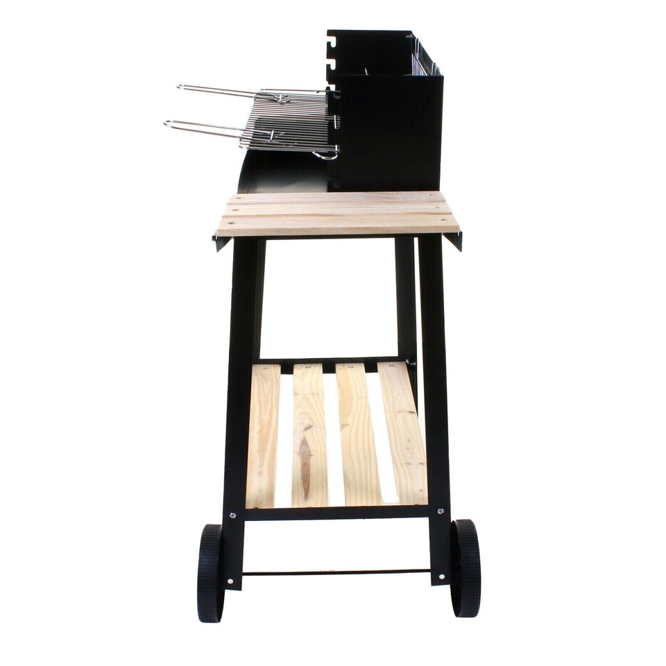 Large Rectangular BBQ Barbecue Steel Charcoal Grill Outdoor Patio ...