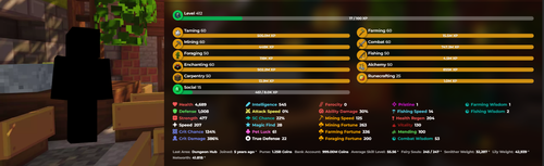 End Game Maxed Hypixel Skyblock account - 41b net/max sa/max slayers ...