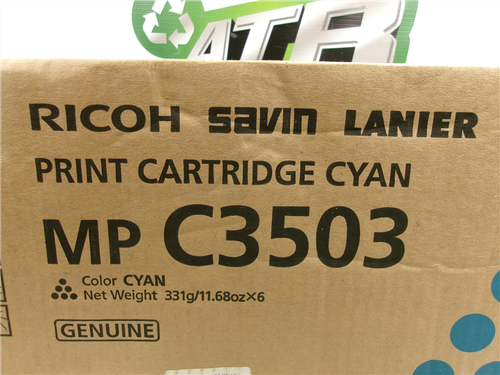 Ricoh MP C3503 Cyan Toner Cartridge 841816 Lot of 6 New Exp. 09/20/2019 ...