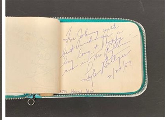 1950S TV SHOW THE RIFLEMAN-JOHNNY CRAWFORD'S PERSONAL AUTOGRAPH ALBUM ...