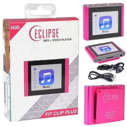 Eclipse Fit Clip Plus PK 8GB MP3 Digital Music/Video Player 1.8"LCD+FM ...