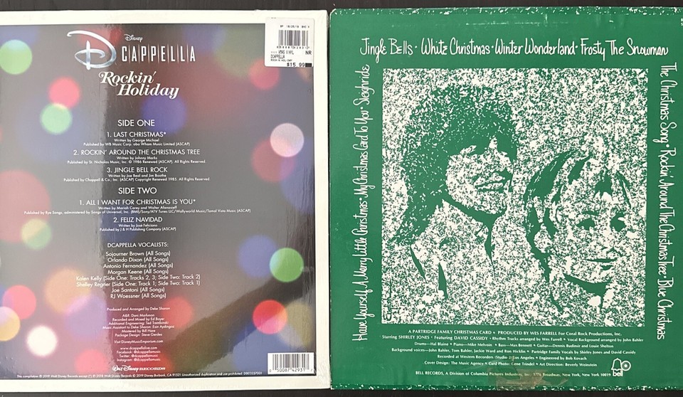 DISNEY D'Cappella Rockin' Holiday Green Vinyl & Partridge Family ...
