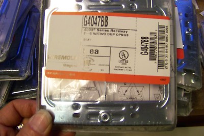Wiremold G4047BB 2-Gang Cover, (2) Duplex, 4000 Series Raceway, Gray | eBay