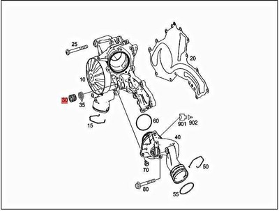 Genuine MERCEDES Water pump cover 2782010103 | eBay