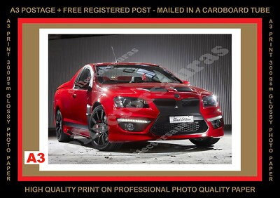 2011 HSV MALOO R8 Black Edition HP vehicle - A3 size 300gsm PRINT ...