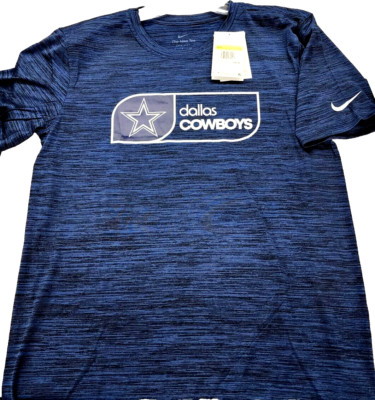 DALLAS COWBOYS NFL OFFICIAL NIKE VELOCITY JOCK TAG DRI FIT SHIRT BLUE ...