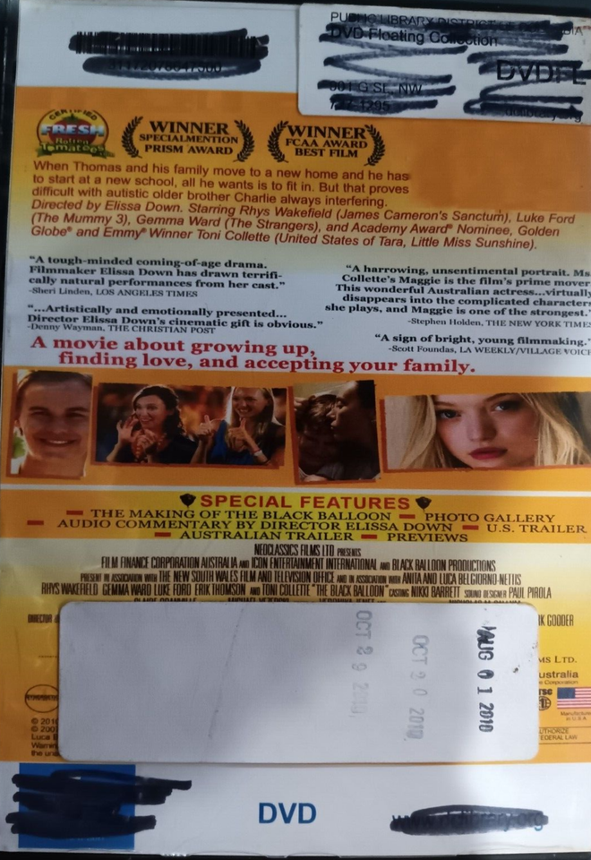 The Black Balloon (Ex-Library DVD) | eBay