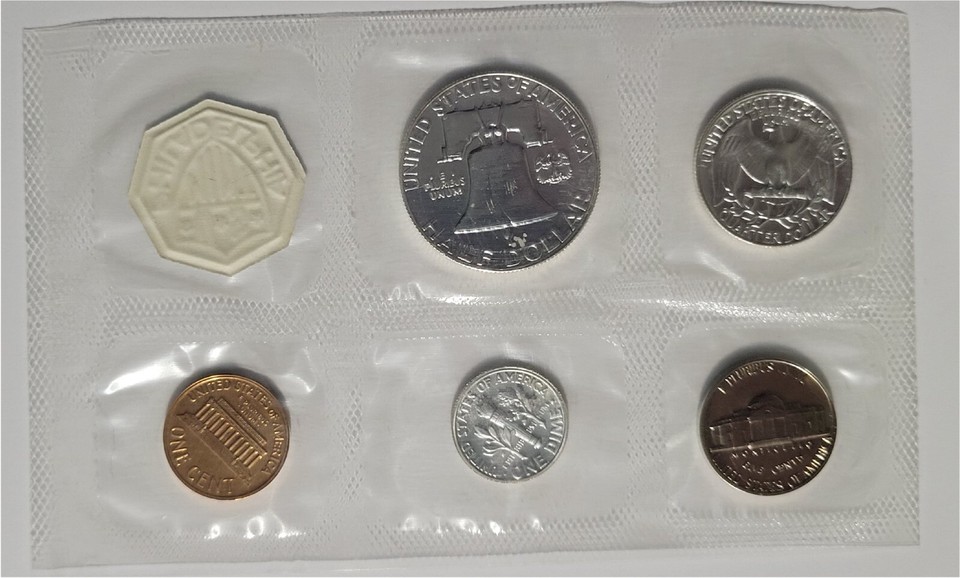 1960 US Proof Set Uncirculated 5 Coins Original Government Packaging 90 ...