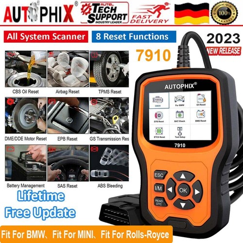 Autophix 7910 Profi KFZ Diagnosegerät OBD2 TPMS ABS SAS Auto Scanner ...