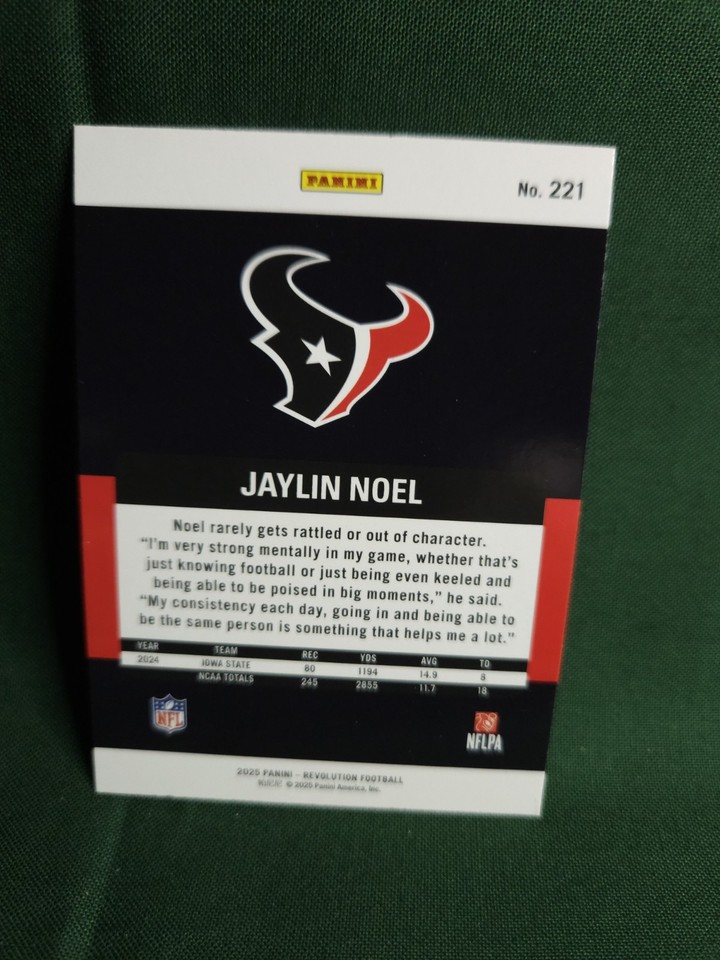 2025 Panini Revolution - Rookies Jaylin Noel #221 (RC) | eBay