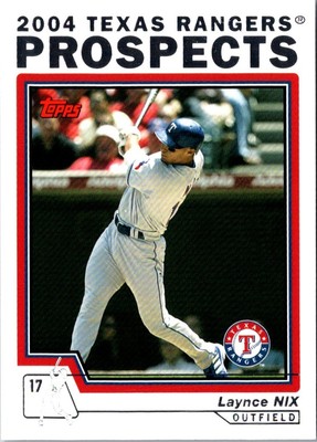 2004 Topps Traded & Rookies Laynce Nix #T108 Texas Rangers Baseball ...