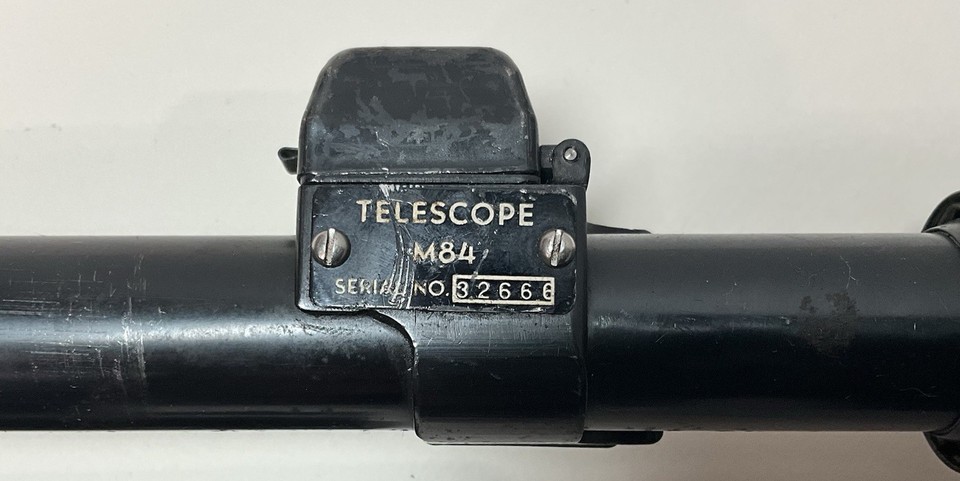 ORIGINAL USGI M84 Sniper Rifle Scope & ORIGINAL M1D Garand Mount, Clear ...