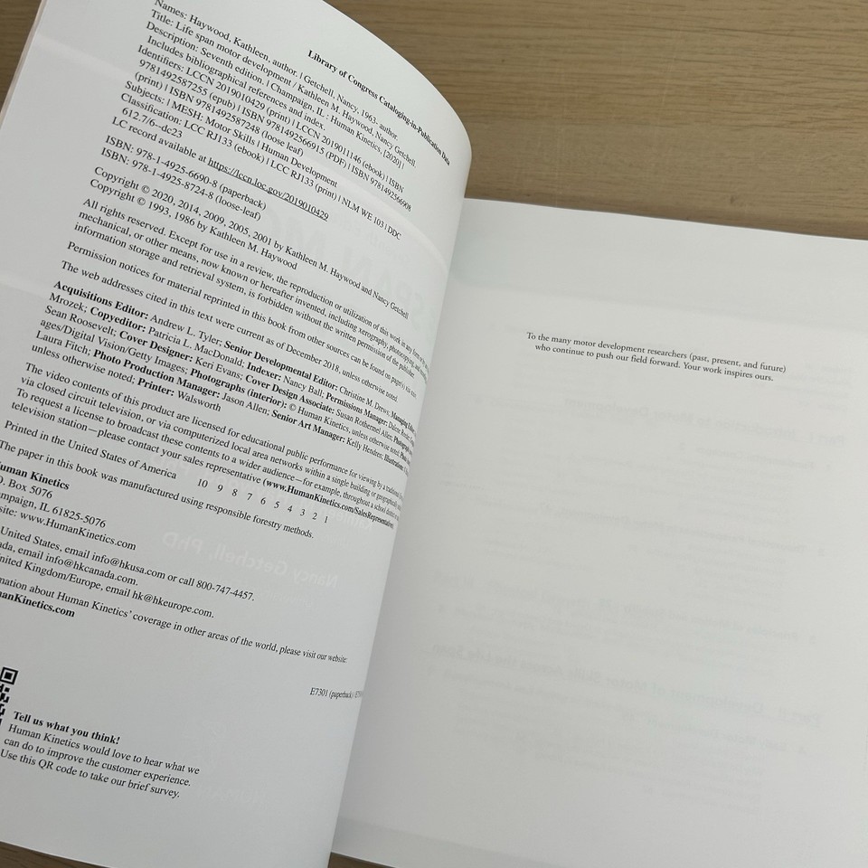 Life Span Motor Development By Kathleen M Haywood Paperback Textbook ...