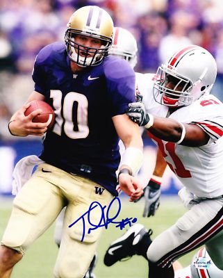 JAKE LOCKER signed/autographed WASHINGTON HUSKIES 8x10 photo w/EE COA ...
