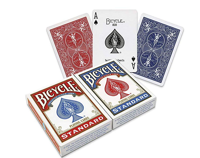 Back Of The Deck Of Playing Cards Bicycle Maiden Back RED By US