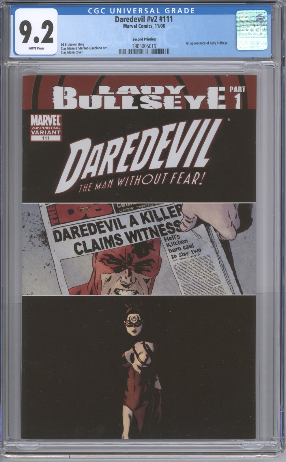 Daredevil #111 First Lady Bullseye Marvel Key CGC 9.2 2nd Print | eBay