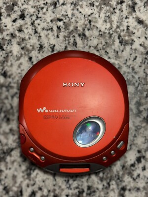 Sony D-E350 ESP MAX CD Walkman Red Portable CD Player TESTED | eBay