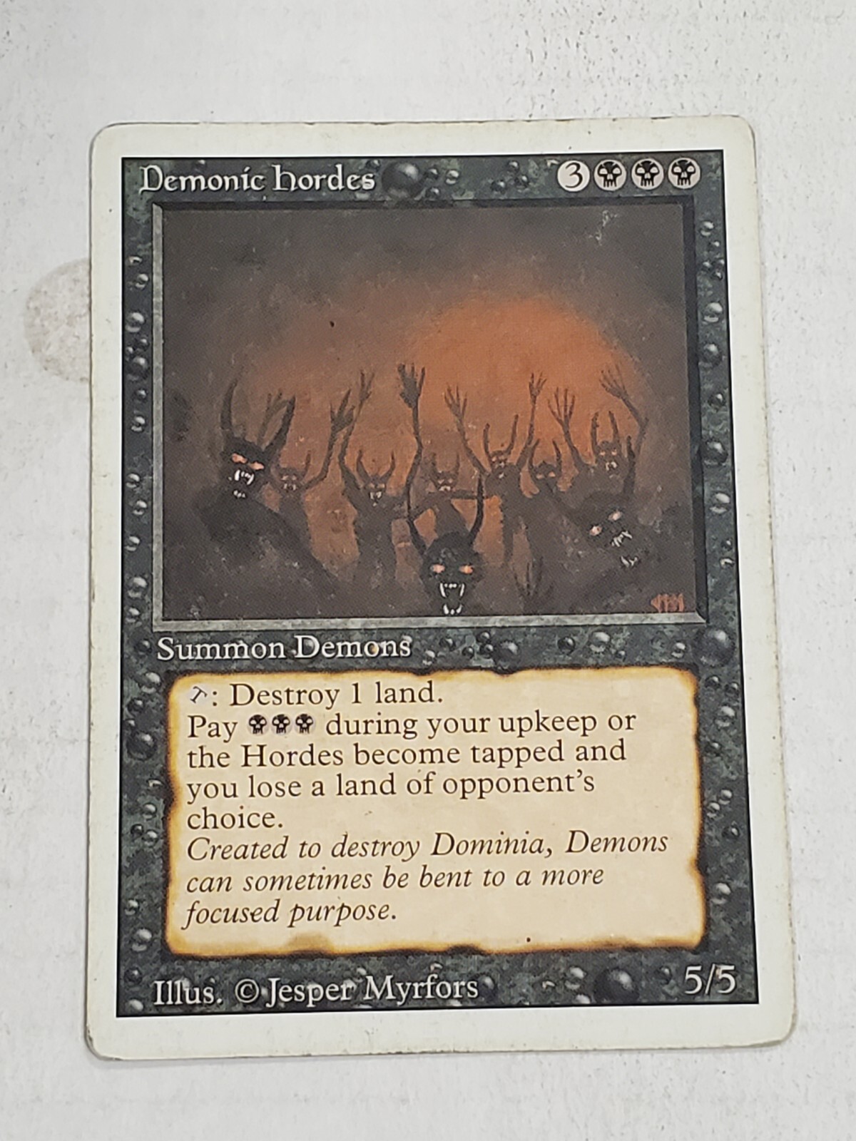 MTG Demonic Hordes (Revised/Black/R) - BGM | eBay