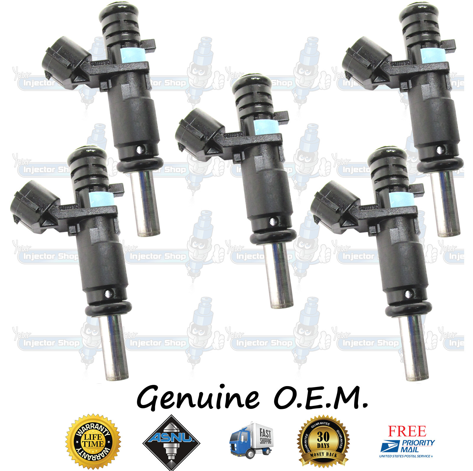 REMAN IN USA Genuine OEM Volkswagen VW 5x Siemens Fuel Injectors ...