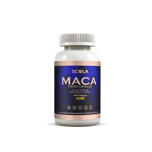 Maca Root 120 Capsules High Potency Organic Pills For Men,Women Energy ...