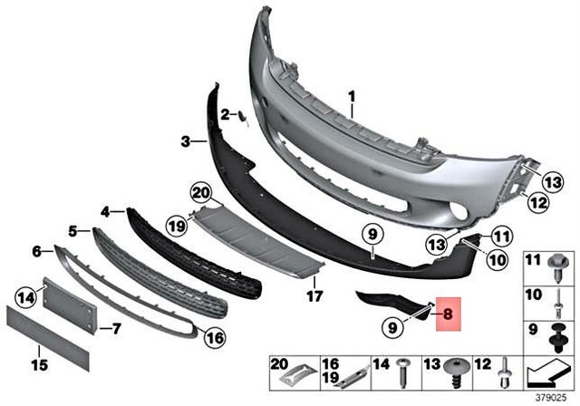 Genuine BMW OEM 51119802643 Pressure Lip Front Left for sale online | eBay