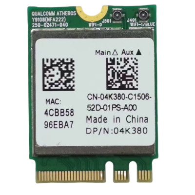 Atheros QCNFA222 AR5BWB222 2.4/5GHz BT4.0 802.11ABGN Wifi Card 4K380 M ...
