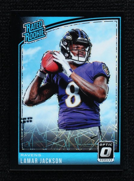 2018 Donruss Optic - Rated Rookie Black Velocity #167 Lamar Jackson /25 ...